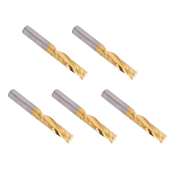 GOTOTOP CNC End Mill, Spiral Milling Cutter Spiral Router Bits 6 X 25 X ...