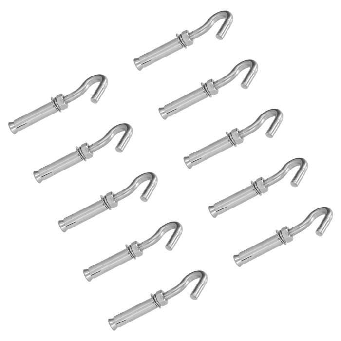 HURRISE Crochet à vis à godet ouvert 10 pièces boulons à godet ouvert ...