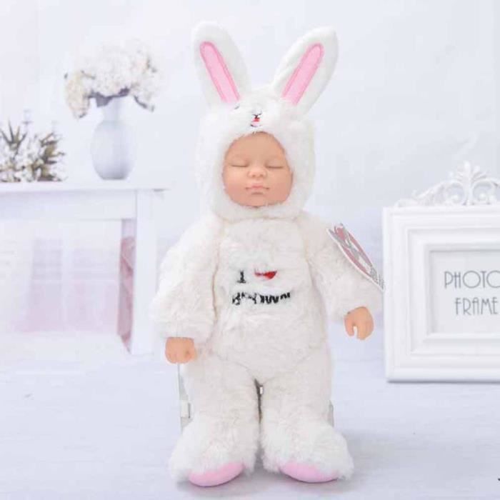 Bébé endormi Mini Poupée ours Lapin poupée pour enfants - 25cm blanc - Cdiscount Jeux - Jouets