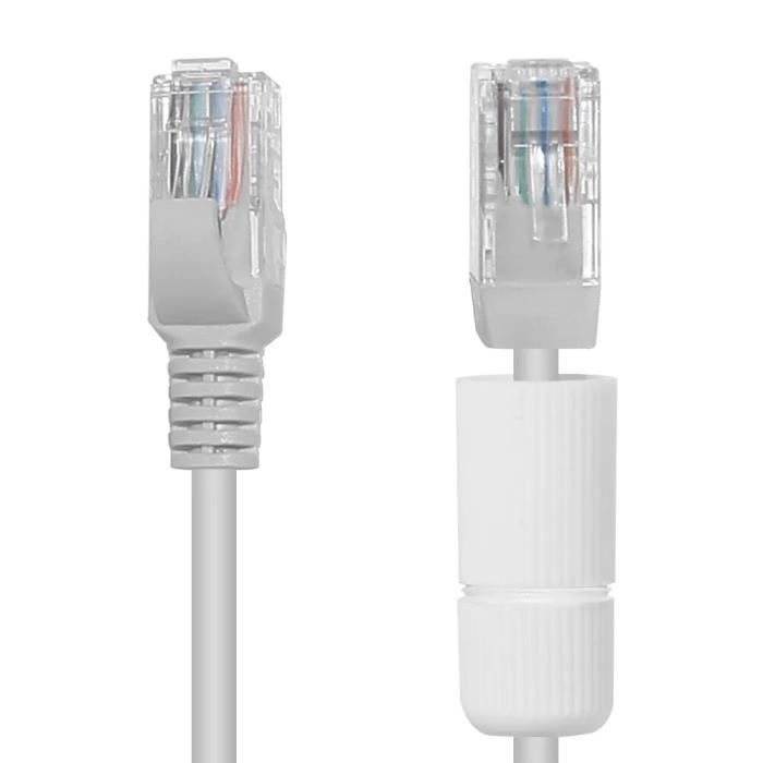 Câble réseau LAN - RNCYN - Cat5 - 20m - RJ45 - Pour caméra POE et modem ...