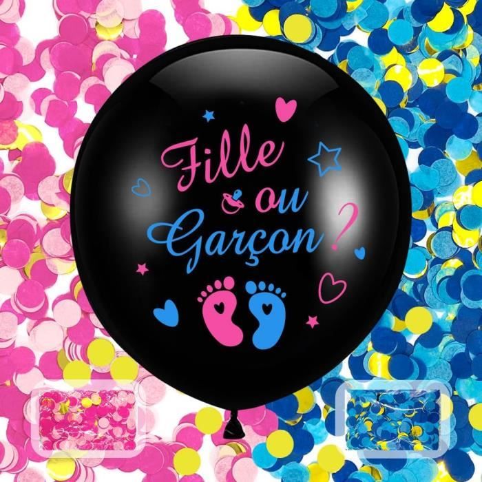 Ballon Noir Gender Reveal Fille Ou Garcon Revelation Sex Bebe Ballon