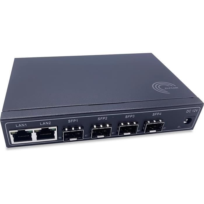 Gigabit Ethernet Switch Avec 4 Sfp Ports Et 2 Ports Ethernet 10-100-1000Mbps, Plug & Play Non ...