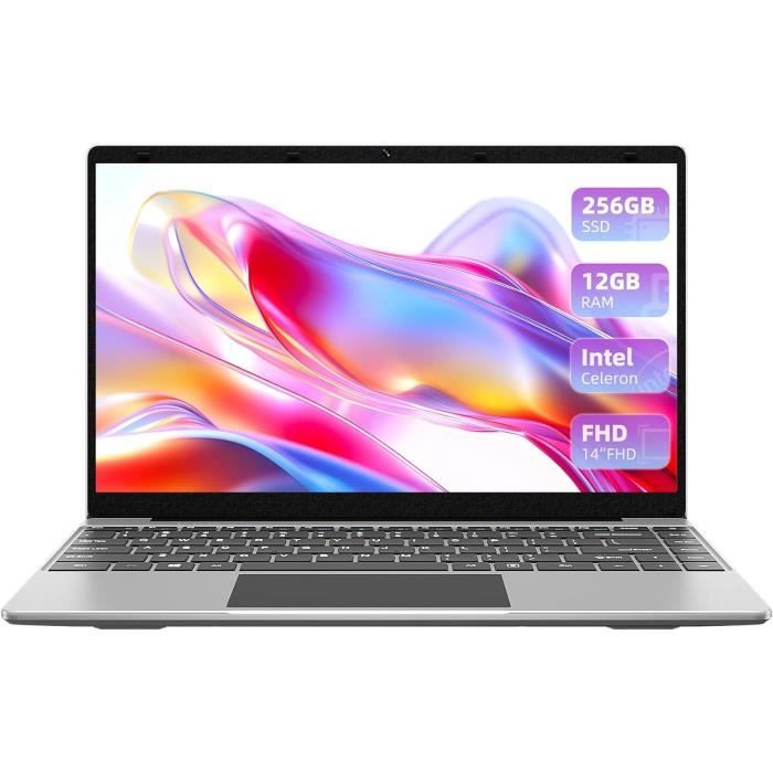 Ridgetube Ordinateur Portable 14 Pouces Ips Full Hd, (12Go Ddr4 256Go ...