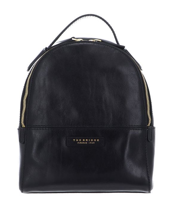 THE BRIDGE Sac à dos noir en cuir pour femme - Elettra Backpack Nero ...