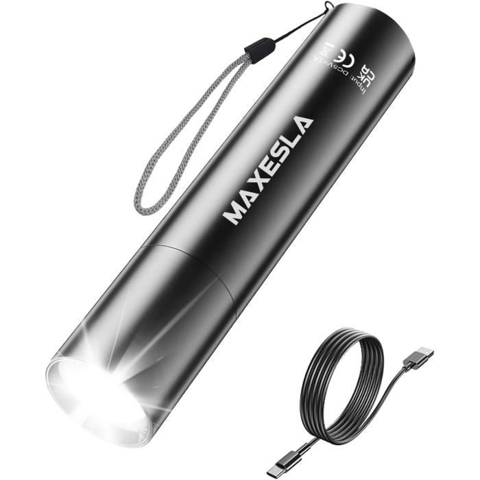 Maxesla Lampe Torche Led Rechargeable, 2000 Lumens Lampe De Poche Led ...