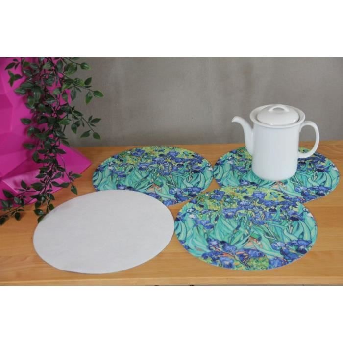 Sets de table ronds colorés pour table ronde - Arco - Motifs 4D ...