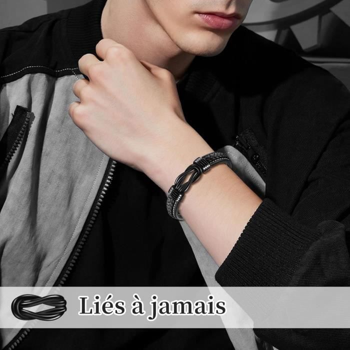 Cadeau Homme Bracelet En Cuir,Original Amour Bracelet Homme Cadeau Pour ...