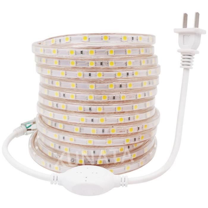 BANDE LED,blanc chaud-EU Plug-5m--Bande Diode lumineuse'extérieur ...