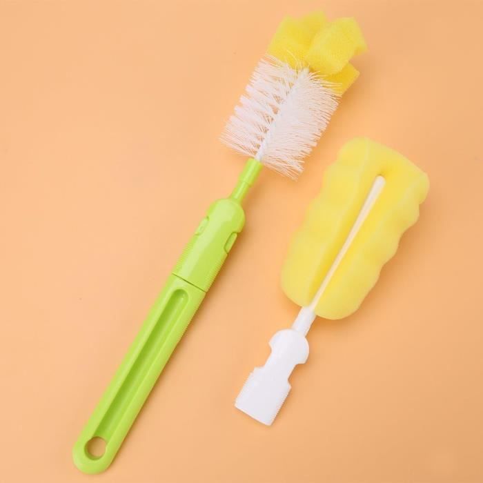 6Pcs Brosse À Biberon Bouteille Ensemble Costume Bébé Nipple Cleaner ...