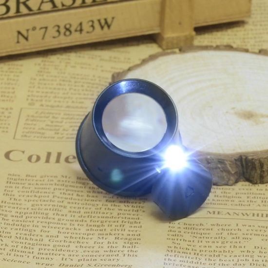 Loupe LED de bureau portable en métal TBEST - Oeil de Loupe 10X à ...