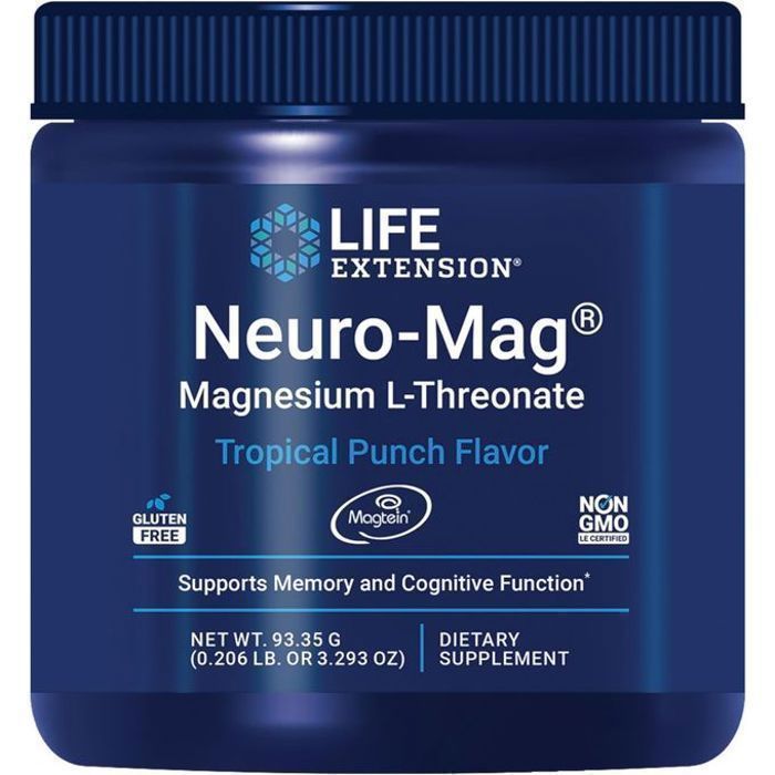 Neuro-Mag Magtein Magnésium L-thréonate en poudre saveur (Tropical ...