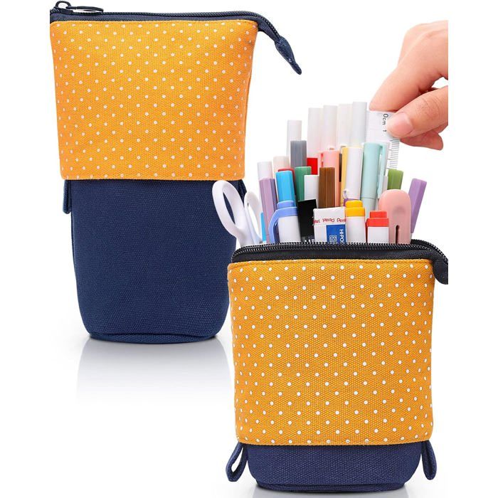 Standing Pencil Case, Cute Stand up Pencil Pouch, Telescopic Pen Pouch ...