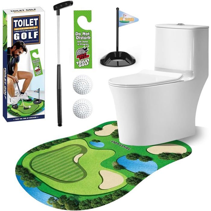 Coffret Cadeau De Golf De Toilette, Set Mini Golf Toilette, Kit de Golf ...