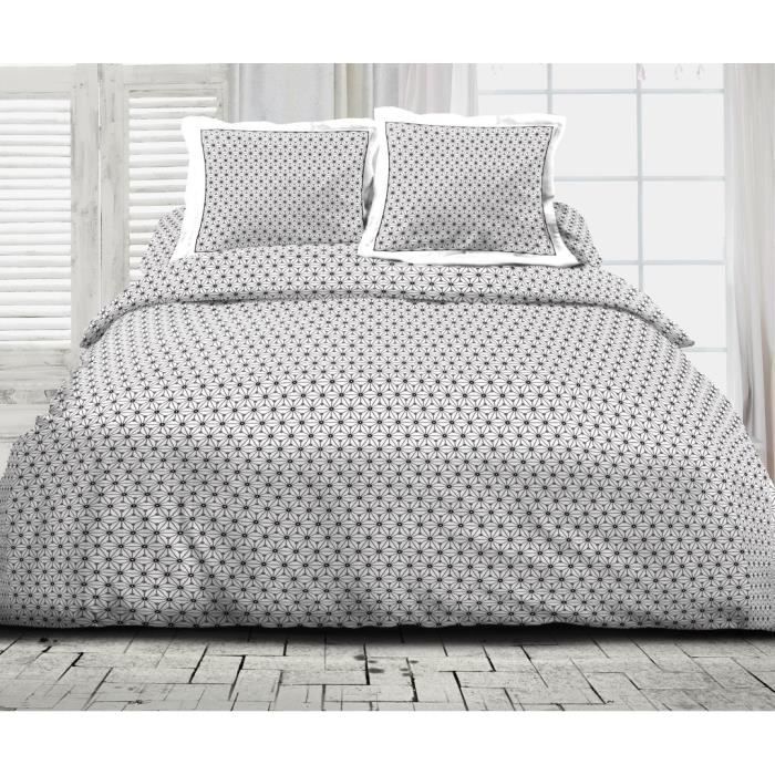 HOME DECO - Parure de draps 4 pièces - Drap Plat + Drap Housse + 2 taies d'oreiller - BADIANE ...