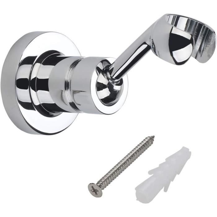 Support Douche Mural Réglable 360° en Cuivre Chromé - Douchettes ...