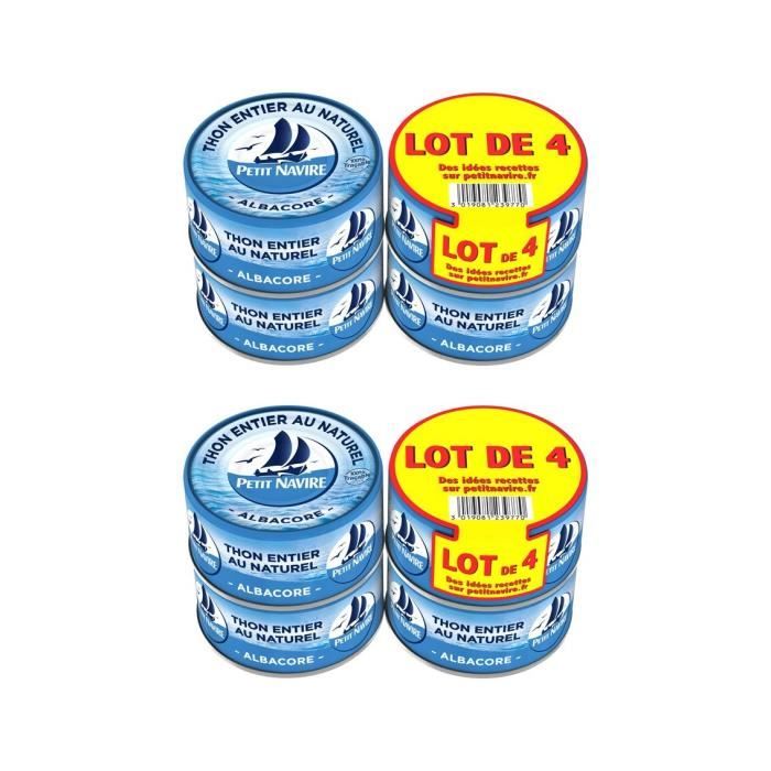 [Lot de 2] Thon entier au naturel Petit Navire x4 -140g - Cdiscount Au ...