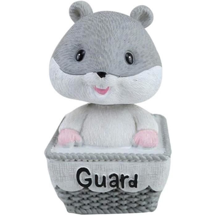 Statues Decoratives,Creative Mignon Gris Résine Shaking Head Sculpture ...