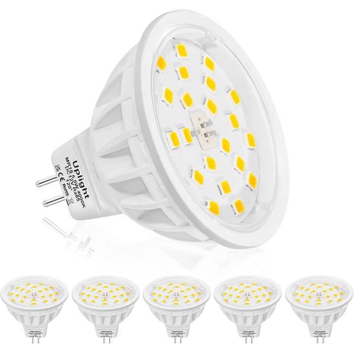 GU5.3 MR16 DC12V Ampoules LED,Blanc Naturel 4000K,Non Dimmable 5.5W Équivalent 50-60W GU 5.3 ...