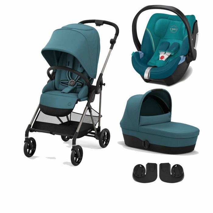 CYBEX - Poussette TRIO MELIO 2 Bronze ATON 5 Nacelle River Blue ...