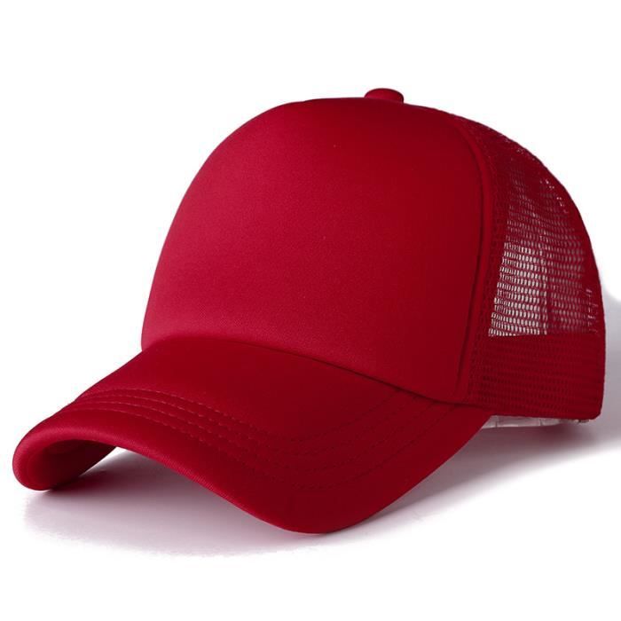 Couleur Vin Rouge Taille 54cm-60cm Casquette à maille unie pour hommes ...