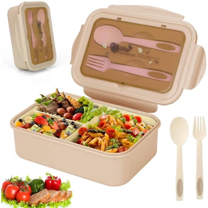 Lunch box, bento box, boite bento, boîte bento1400 ml avec 3 ...