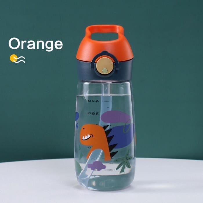 Gourde,Bouteille d'eau en plastique pour enfants, en Tritan, avec paille, sans BPA, Durable, de ...