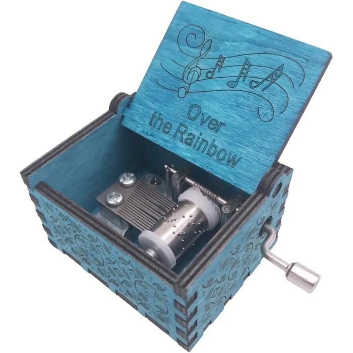 Boîte À Musique 18 Note À Manivelle Boîte À Musique Bois Sculpté ...