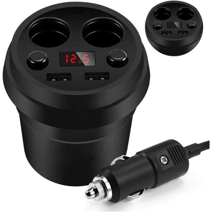 Dual Usb Output Cup 3.1A Dc12-24V Cigarette De Voiture Splitter ...