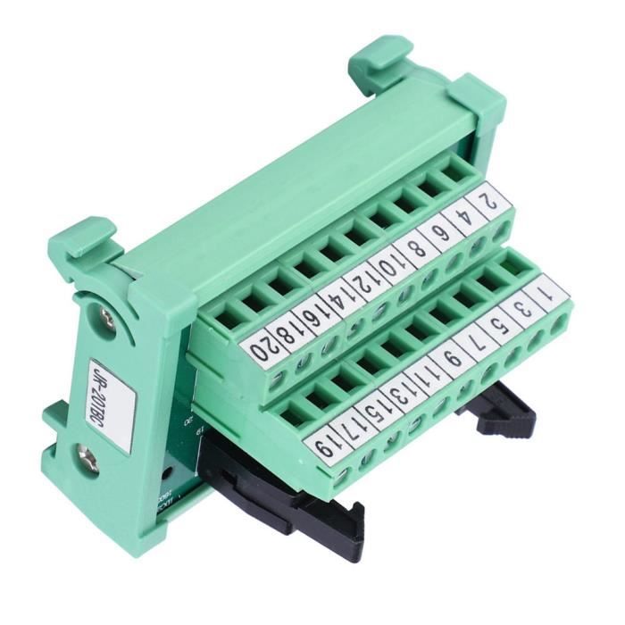 Cikonielf Connecteur de bornier Bornier Connecteur PLC Module IDC-20P ...
