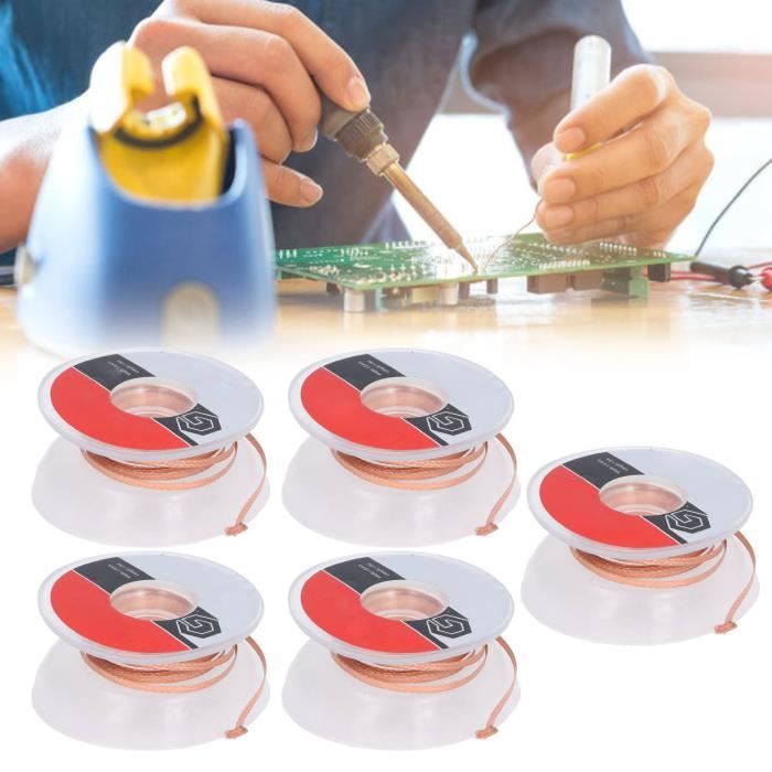 EJ.life Mèche à souder Lot de 5 mèches à souder en laiton 1,5 mètres ...