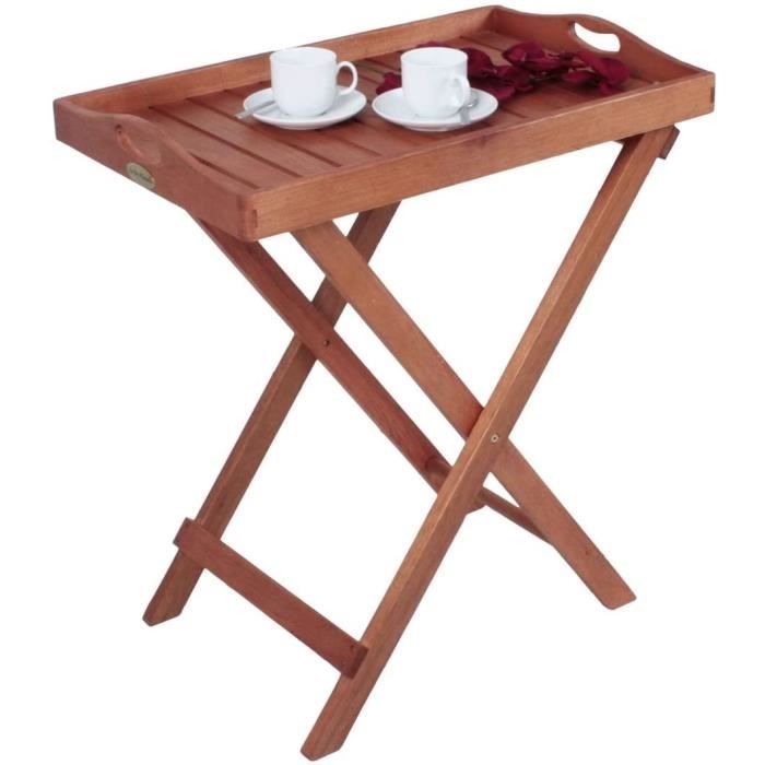 Gravidus Pratique Support Avec Démontable Plateau, En Eucalyptus ...