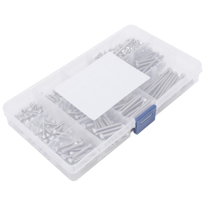 Ensemble d'assortiment de vis, durable 450 pièces / ensemble Kit de vis à six pans creux M3 en ...