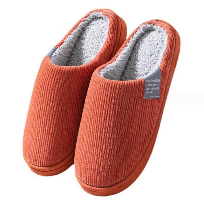 Pantoufle Femme Maison Chaussons Femme Hiver Pantoufles Confortable ...