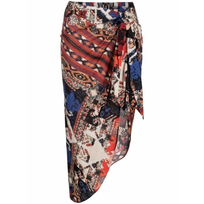 BALMAIN FEMME XF1LD135VB22AAA ROUGE VISCOSE JUPE Rouge - Cdiscount Prêt ...