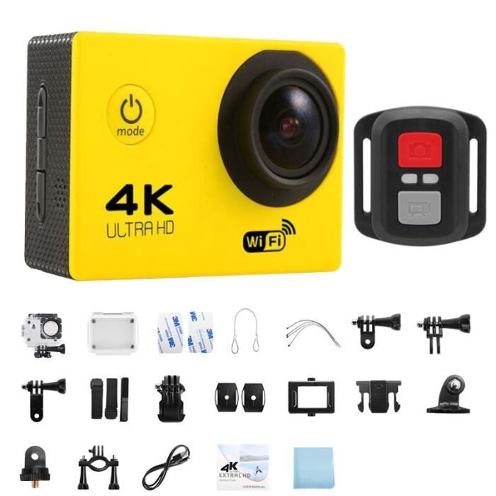 Mini Caméra d'Action 4K 1080P-30FPS WiFi 2.0 Pouces 170D,Étanche,Sous ...
