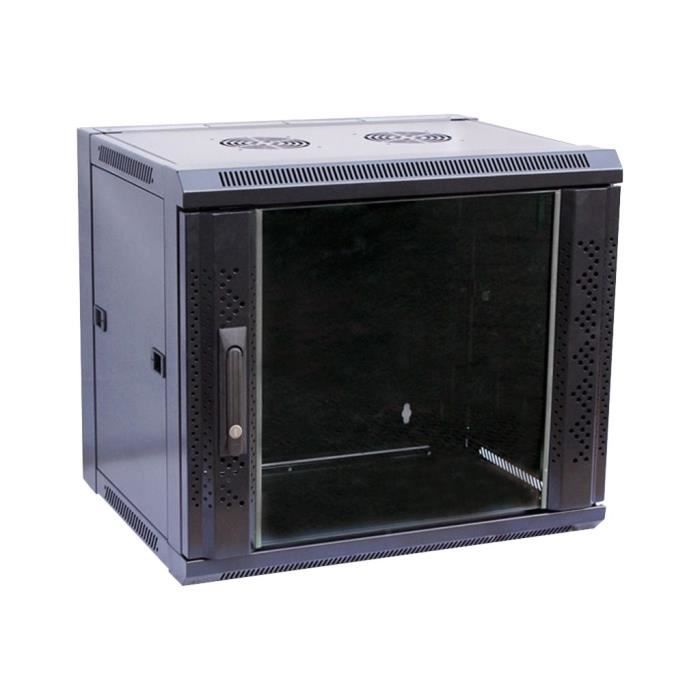 VALUE Rack montable sur mur noir, RAL 7021 9U 19" - Cdiscount Informatique