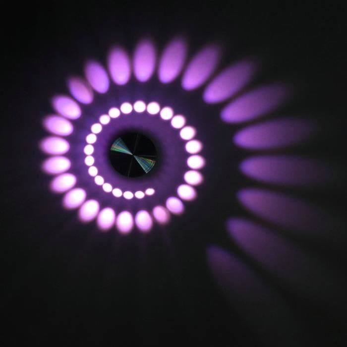 Applique Murale Interieur LED Effet Moderne 3W Violet en Aluminium ...