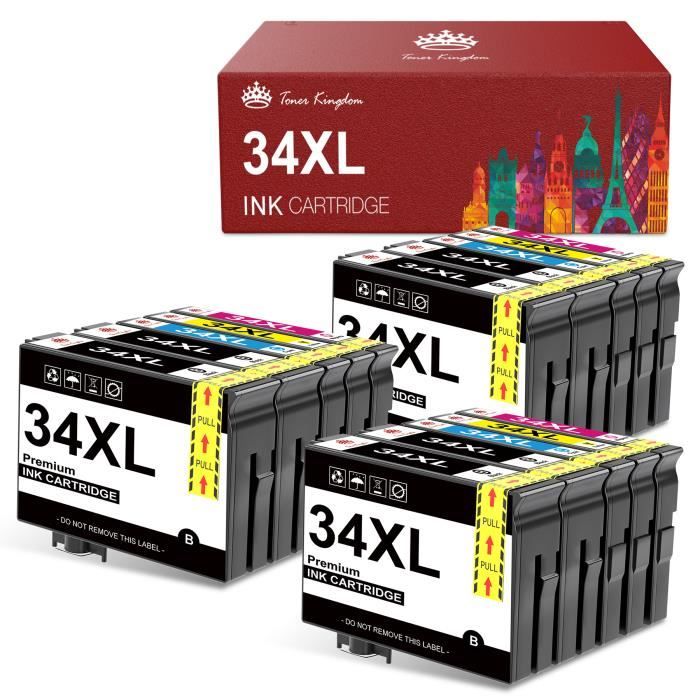 TONER KINGDOM 34Xl Compatible Avec Epson 34 Epson 34Xl 15 CARTOUCHE D ...