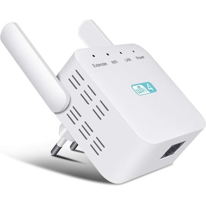 Répéteur Wifi Puissant, 300Mbps Amplificateur Wifi Puissant Avec Port ...