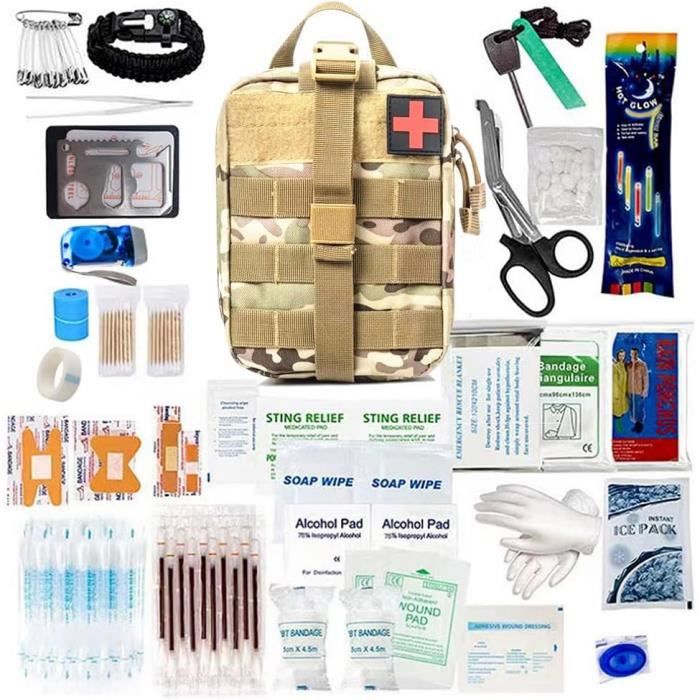 Trousse De Secours Complète Militaire, Kit De Premiers Secours, Medical Survival Compact Kit Box ...