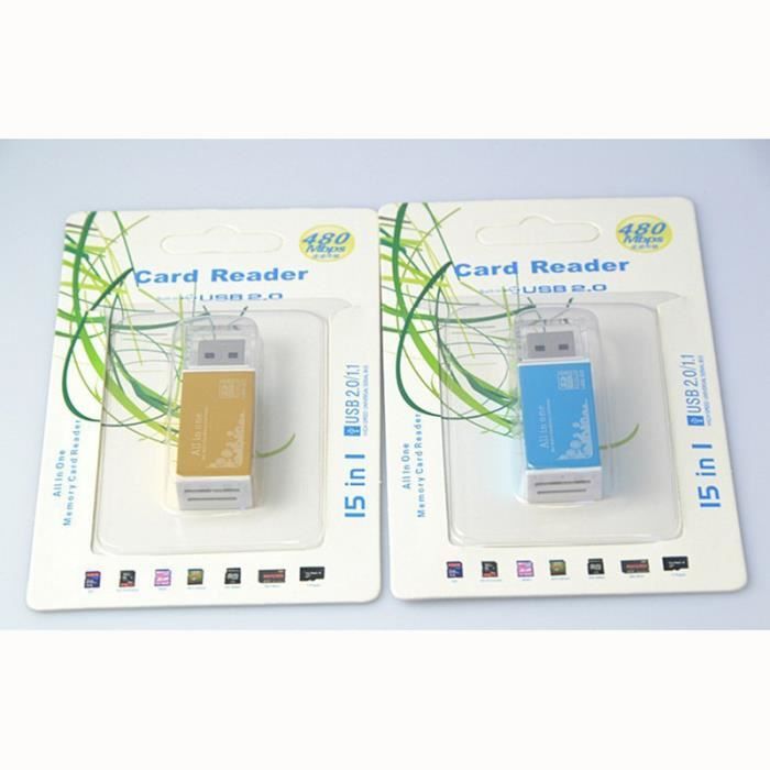 Noir-smart All in one card reader -Multi in 1 card reader SD-SDHC,MMC ...
