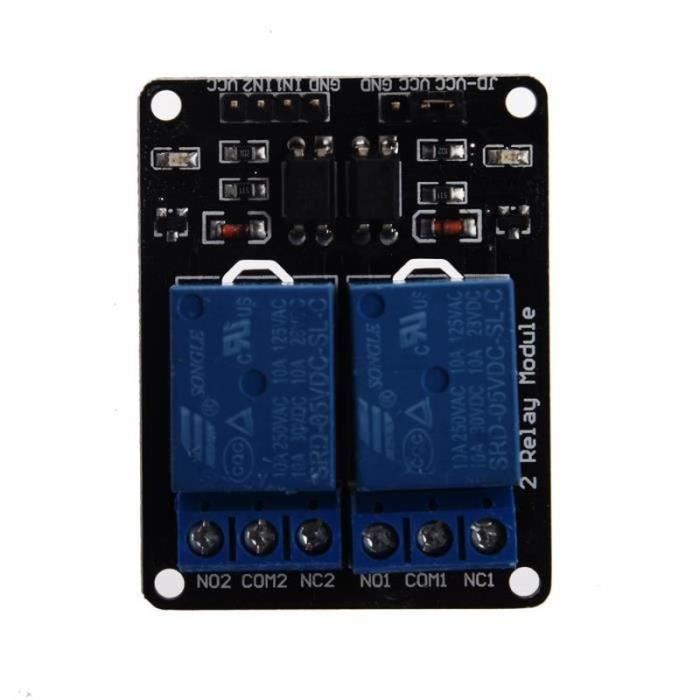 RELAIS ELECTRONIQUE 5V RELAIS MODULE 2 CANAUX POUR ARDUINO PIC ARM AVR ...