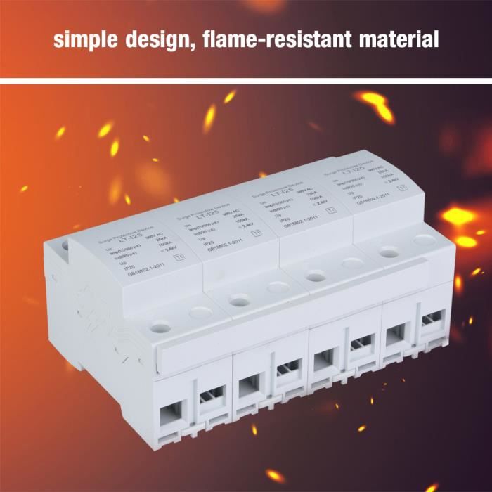 EJ.life Parasurtenseur domestique 4P 385VAC Dispositif parafoudre ...