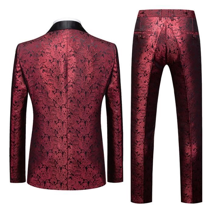 Costume Homme 3 Pièces Mariage Cérémonie Slim Fit Vetement Fashion ...