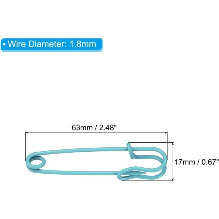 20Pcs Trombone Épingles De Sûreté 2.48 Pouce Grand Trombone Métal ...