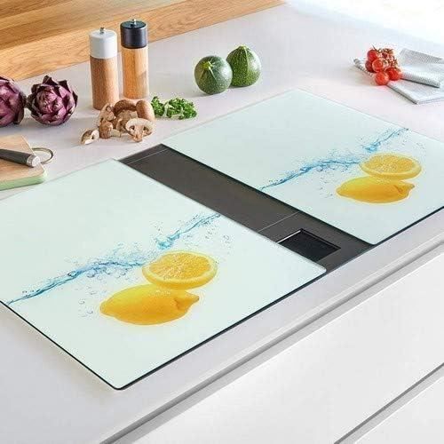 Lot De 2 Cache-Plaques En Marbre, Pour Plaques Cuisson, Verre, Lemon ...