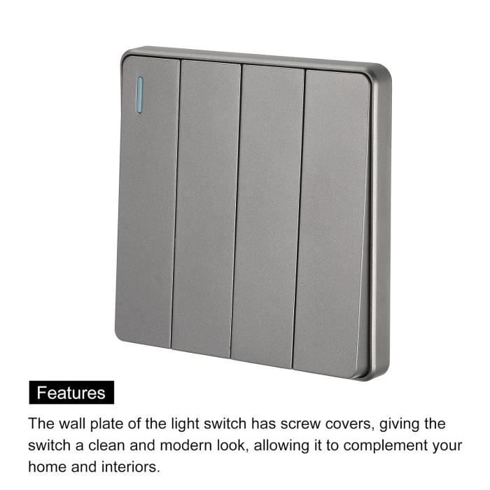 Lumière Interrupteur Mur Panneau Allumé Éteint Pousser Bouton Bascule ...