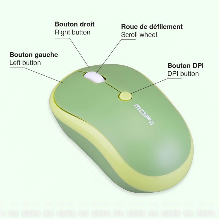 Sweet Pack Clavier Souris Gaming sans Fil Layout Français (AZERTY) WiFi ...