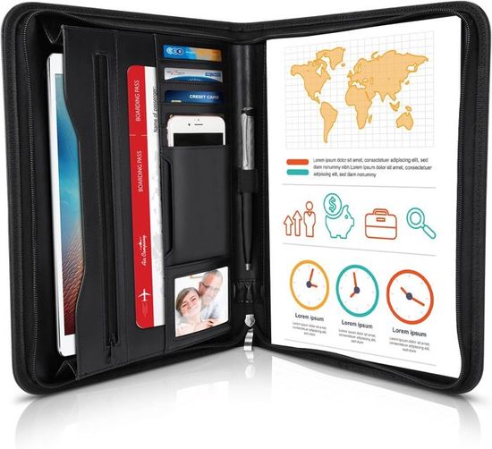 Porte Documents A4 Homme Organiseur De Documents En Cuir Pour Bureau ...