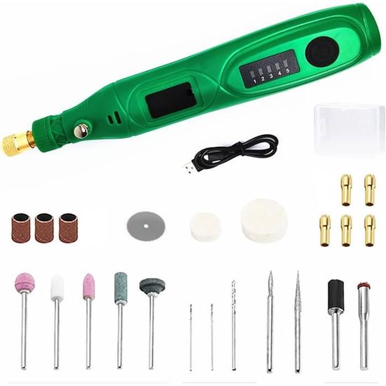 Kit D'Outils Rotatifs Rechargeables,Mini Outil Rotatif Sans Fil ...